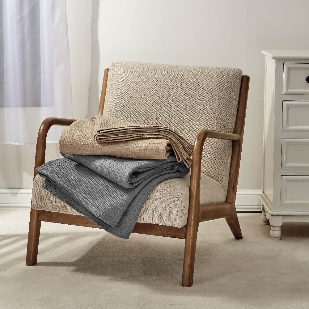 Aussino 100% Cotton Waffle Weave Thermal Blanket | Aussino Malaysia